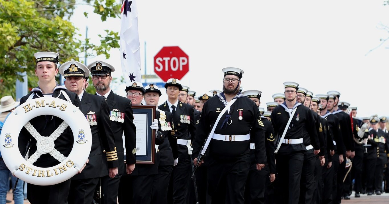 HMAS Stirling's Freedom of Entry Parade